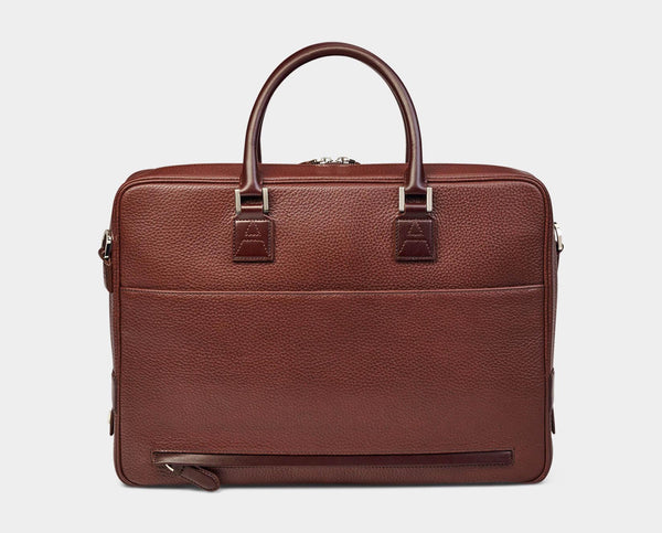Small Mount Street Laptop Bag - Tobacco Pebble – Gentlemans Journal Shop