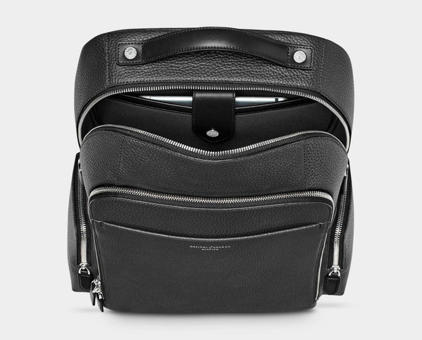 Reporter Zip Backpack - Black Pebble – Gentlemans Journal Shop