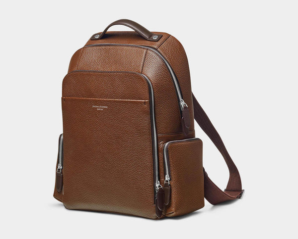 Reporter Zip Backpack - Tobacco Pebble – Gentlemans Journal Shop